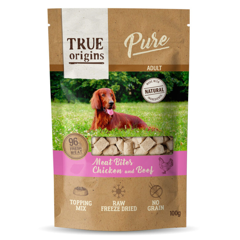 True Origins Bocaditos Pure Adult Freeze Dried Pollo y Ternera para ...