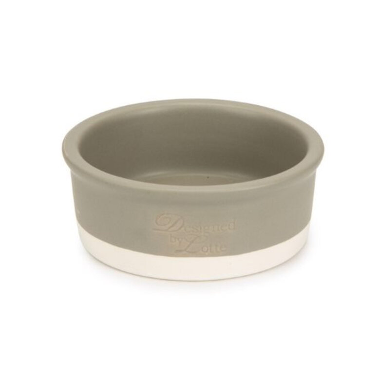 Designed by Lotte Joa Comedero de Cerámica Gris para perros | Kiwoko