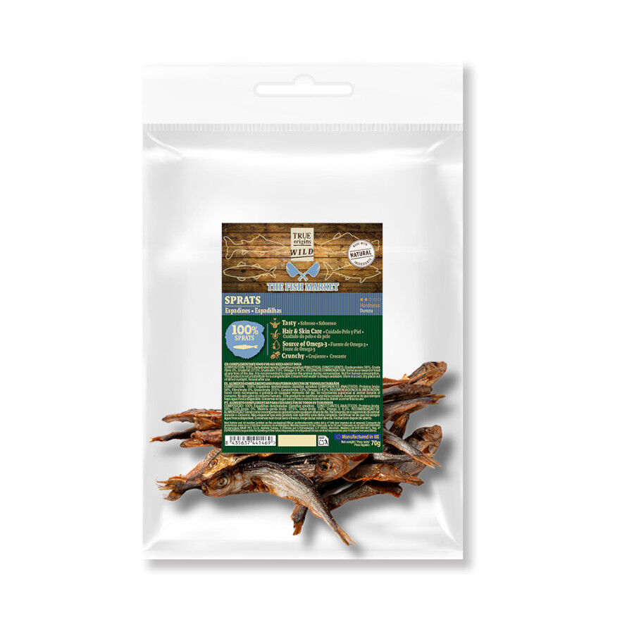 70 g. True Origins Espadines Snack para perros