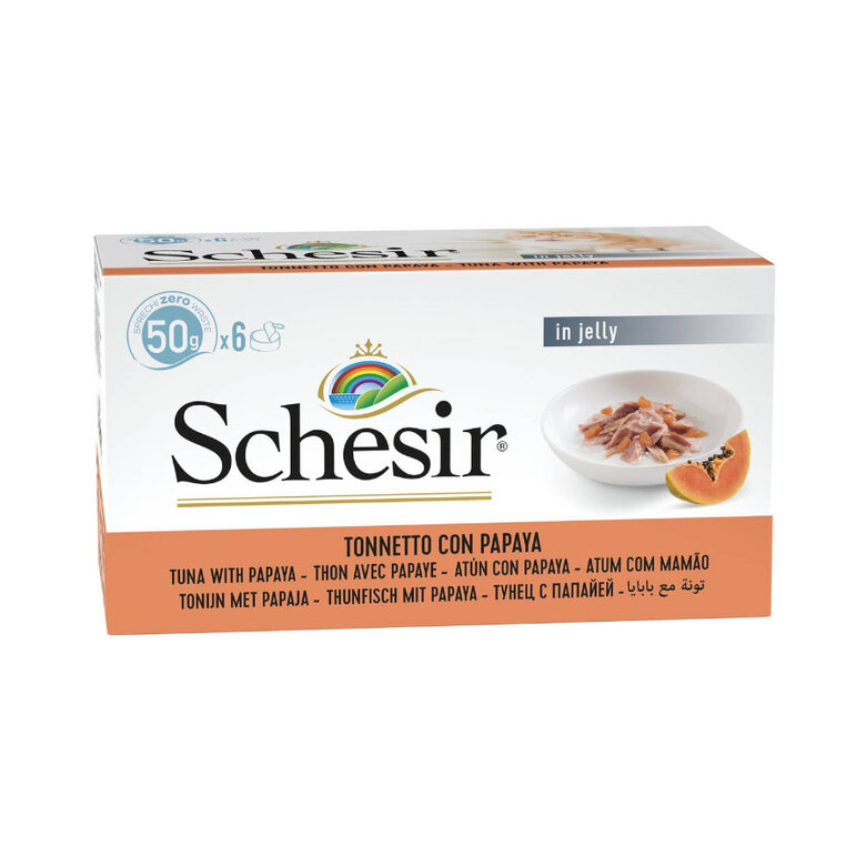 Schesir Atún con Papaya en Gelatina lata para gatos | Kiwoko